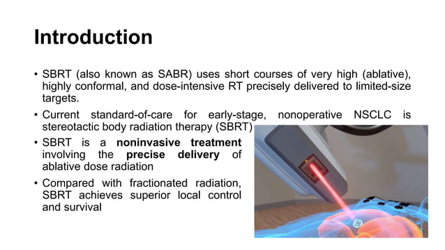 Role of SBRT in lung cancer | PPTX