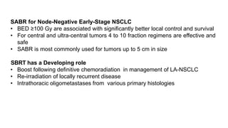 Role of SBRT in lung cancer | PPTX