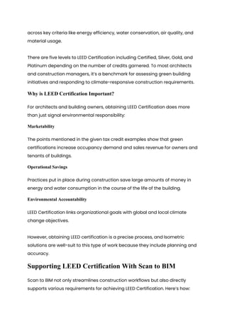 Role of Scan to BIM in LEED Certification Success | PDF