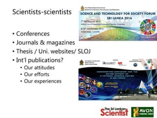 Role of science communication | PPTX