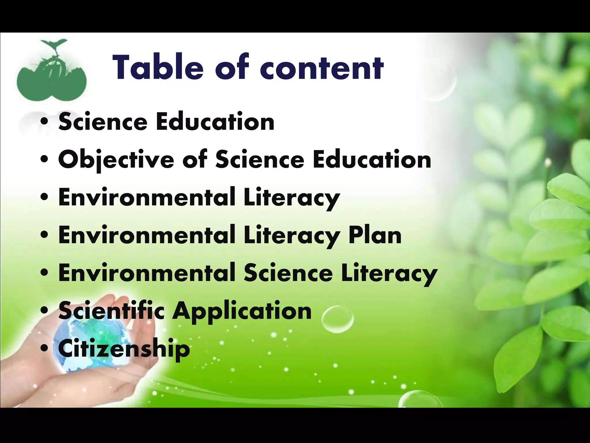 Role of science education | PPTX
