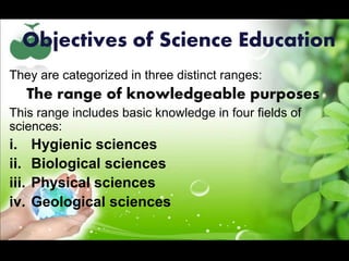 Role of science education | PPTX