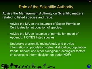 Role of the Scientific Authority | PPT