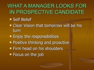 Role Of Second Manager (Ypd) | PPT