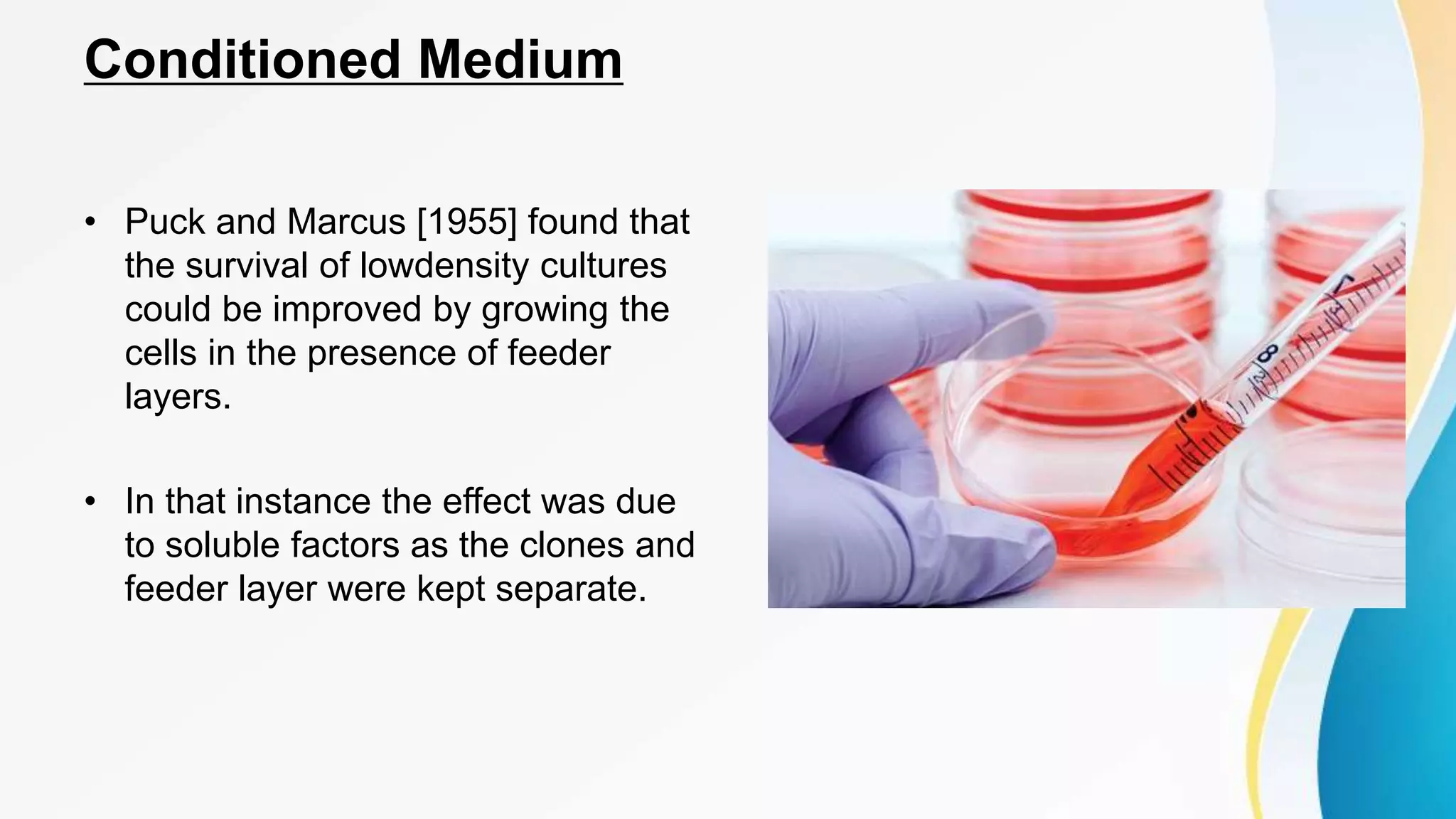 Role of serum and supplements in culture medium k.s | PPTX