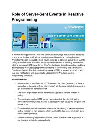 Role of Server-Sent Events in Reactive Programming | PDF