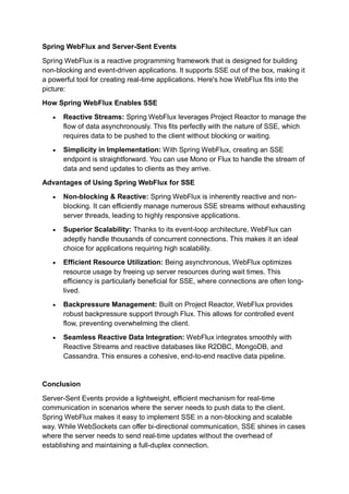Role of Server-Sent Events in Reactive Programming | PDF