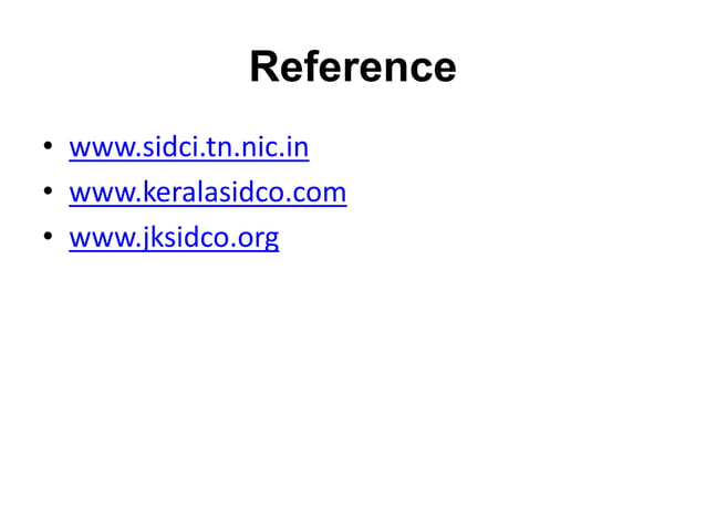 Role of sidco | PPTX