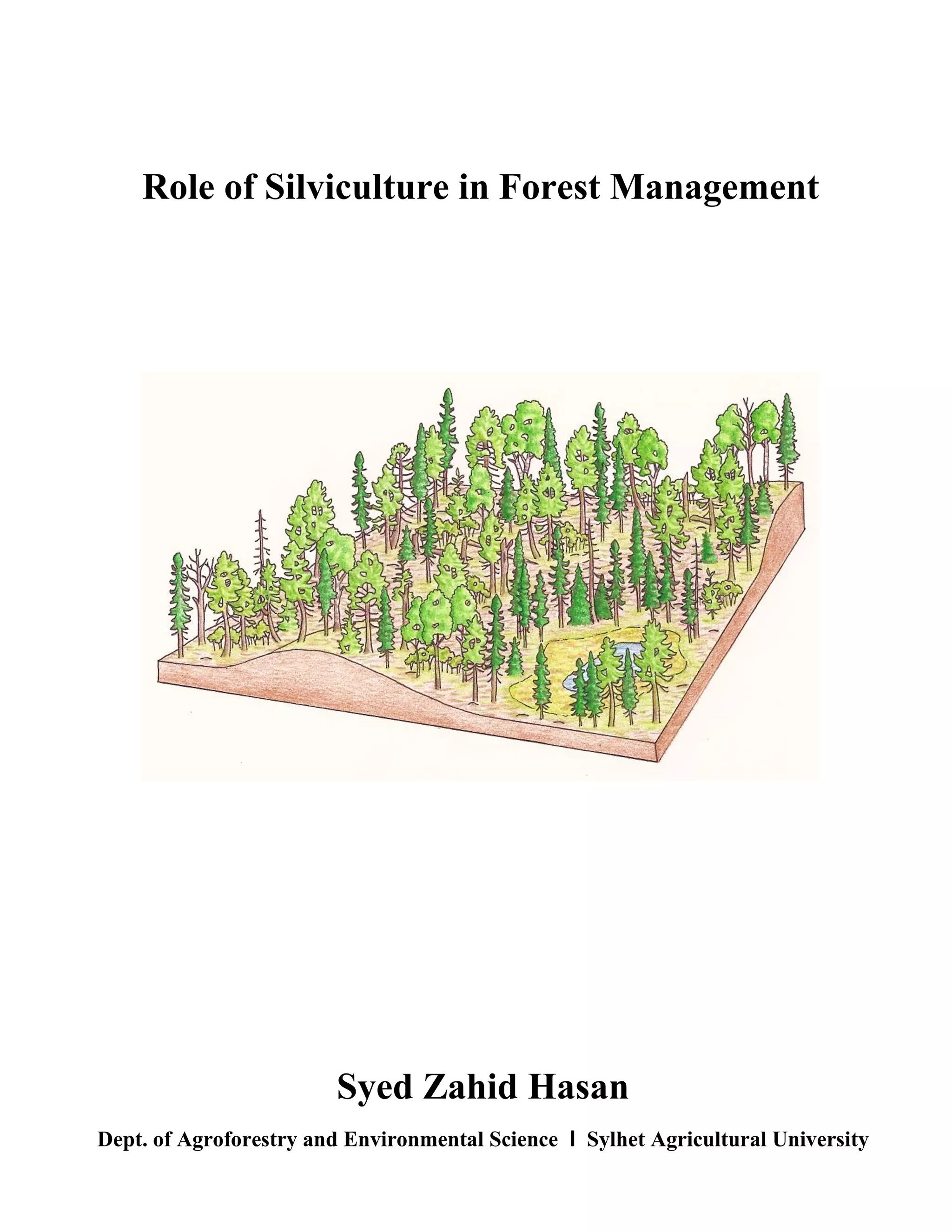 Role of silviculture in forest management | PDF