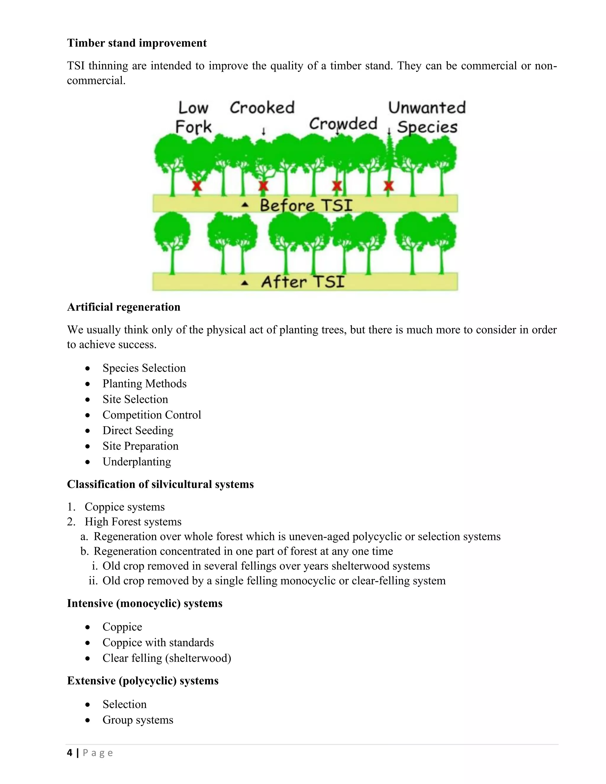 Role of silviculture in forest management | PDF