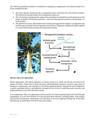 Role of silviculture in forest management | PDF
