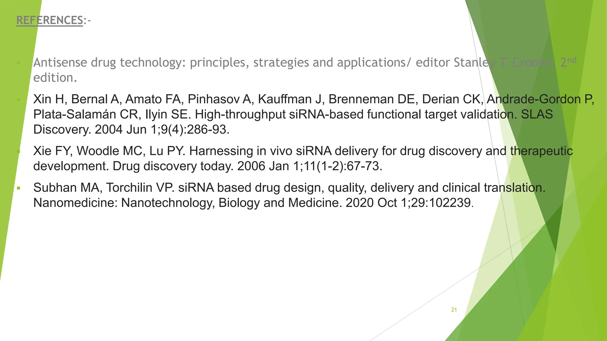 ROLE OF siRNA IN MODERN DRUG DISCOVERY PROCESS (3).pptx
