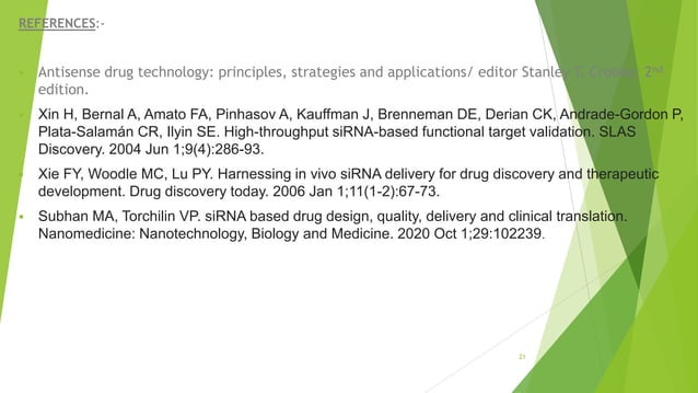 ROLE OF siRNA IN MODERN DRUG DISCOVERY PROCESS (3).pptx