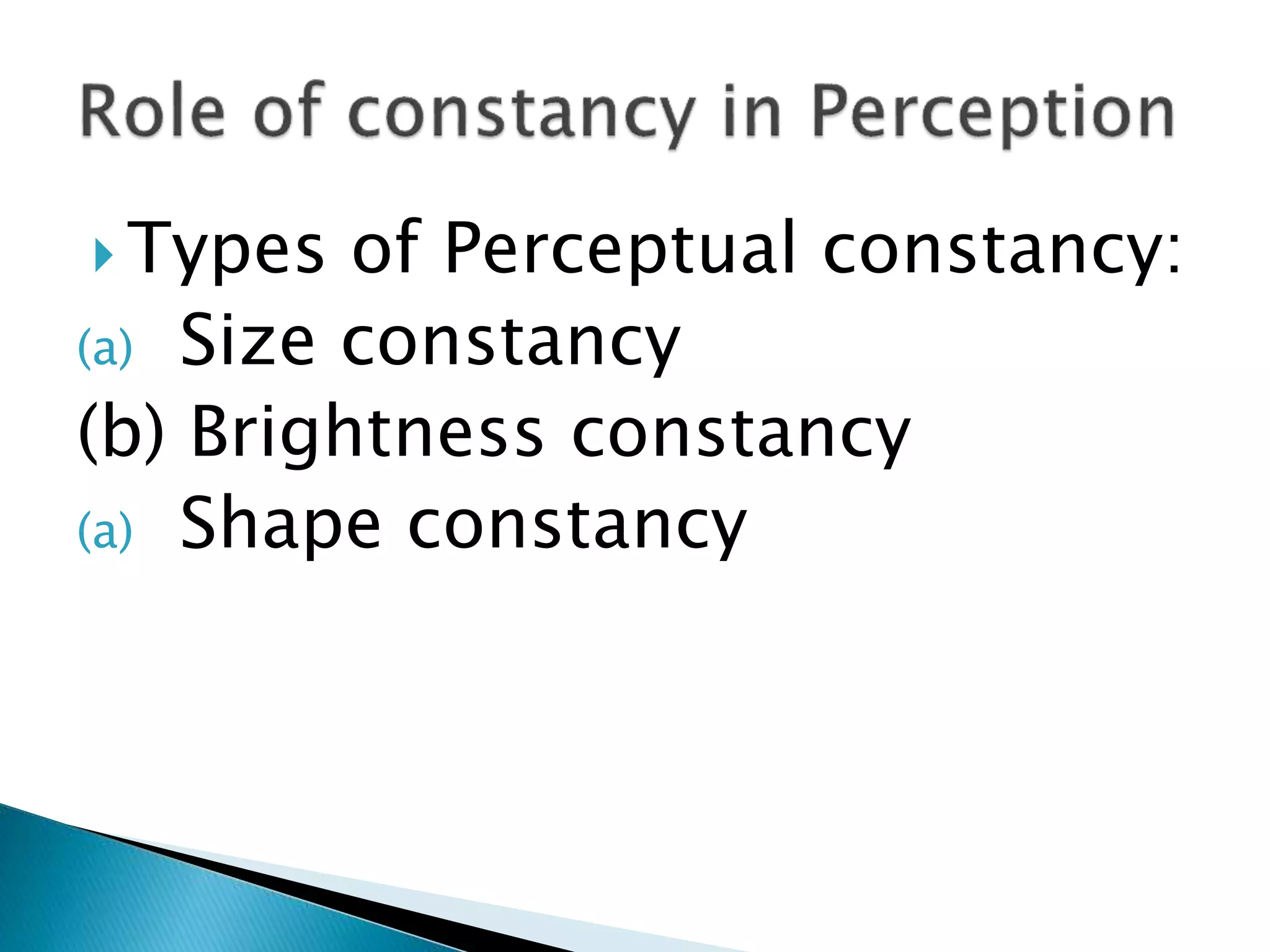 Role of size constancy in perception | PPTX