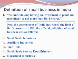 Small Business and Role of Small Business in Indian Economy | PPT