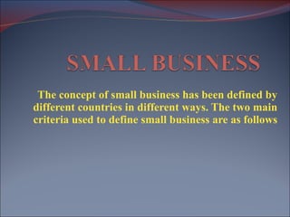 Role of small bussiness in indian economy.ppt 2007 sandhya | PPT