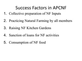 Role of Social capital Natural farming programme in Andhra Pradesh | PPT