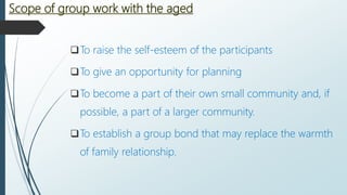 Role of social group worker in different settings | PPTX