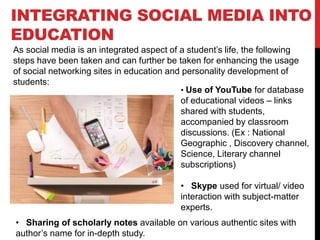 Role of social media in education | PPTX