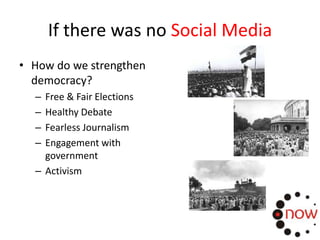 Role of social media in strengthening democracy | PPTX | Social ...