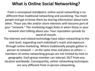Role of social networkng | PPT
