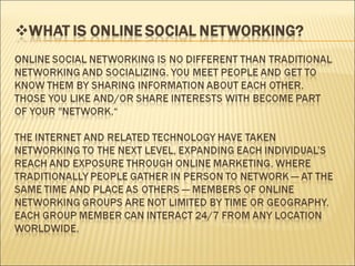 Role of Social Networking in Marketing | PPT