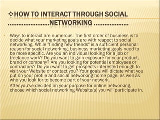 Role of Social Networking in Marketing | PPT