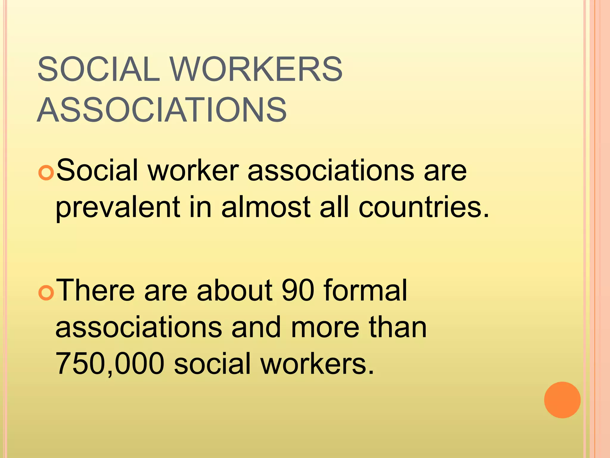 Role of social workers asociations | PPTX