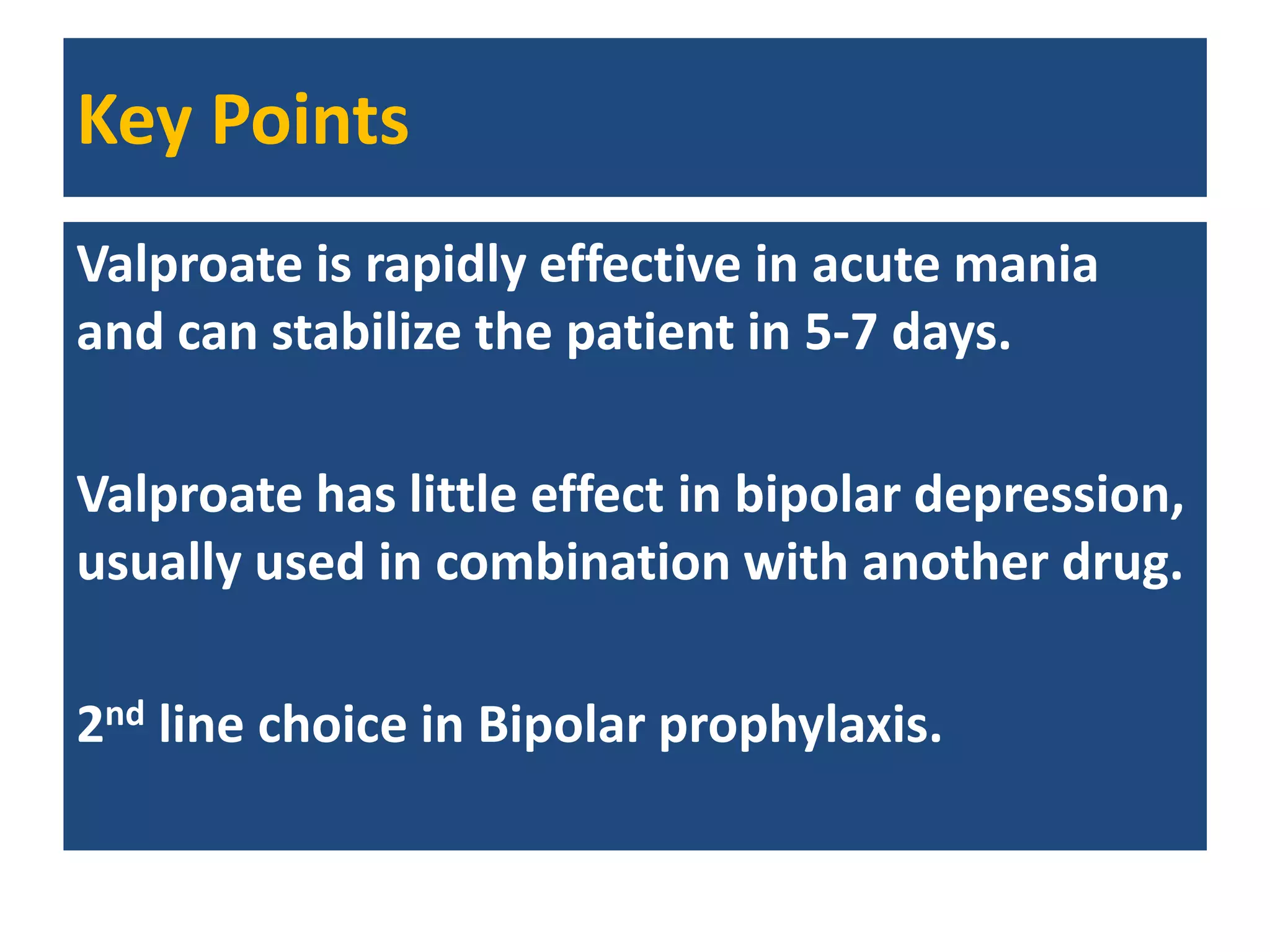 Role of sodium valproate in bipolar disorder | PPTX