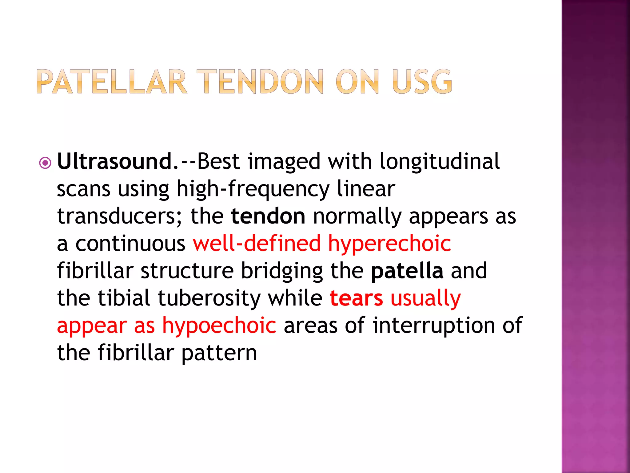 Role of sonography in knee joint diseases | PPT