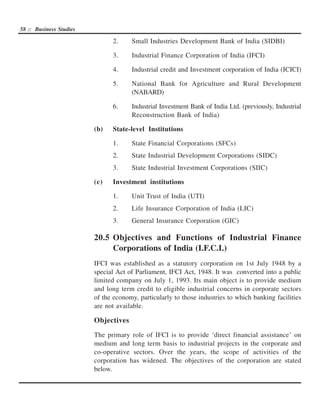 Role of specialised fi's | PDF