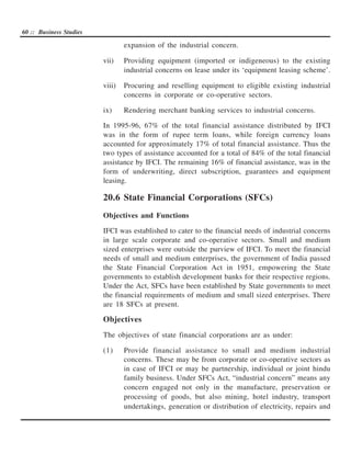 Role of specialised fi's | PDF