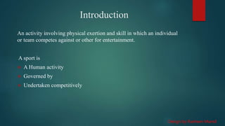 Role of sports in modern world For Speech 10 minutes | PPTX | Sports