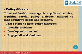 Role of stakeholders in uuniversal health coverage | PPTX