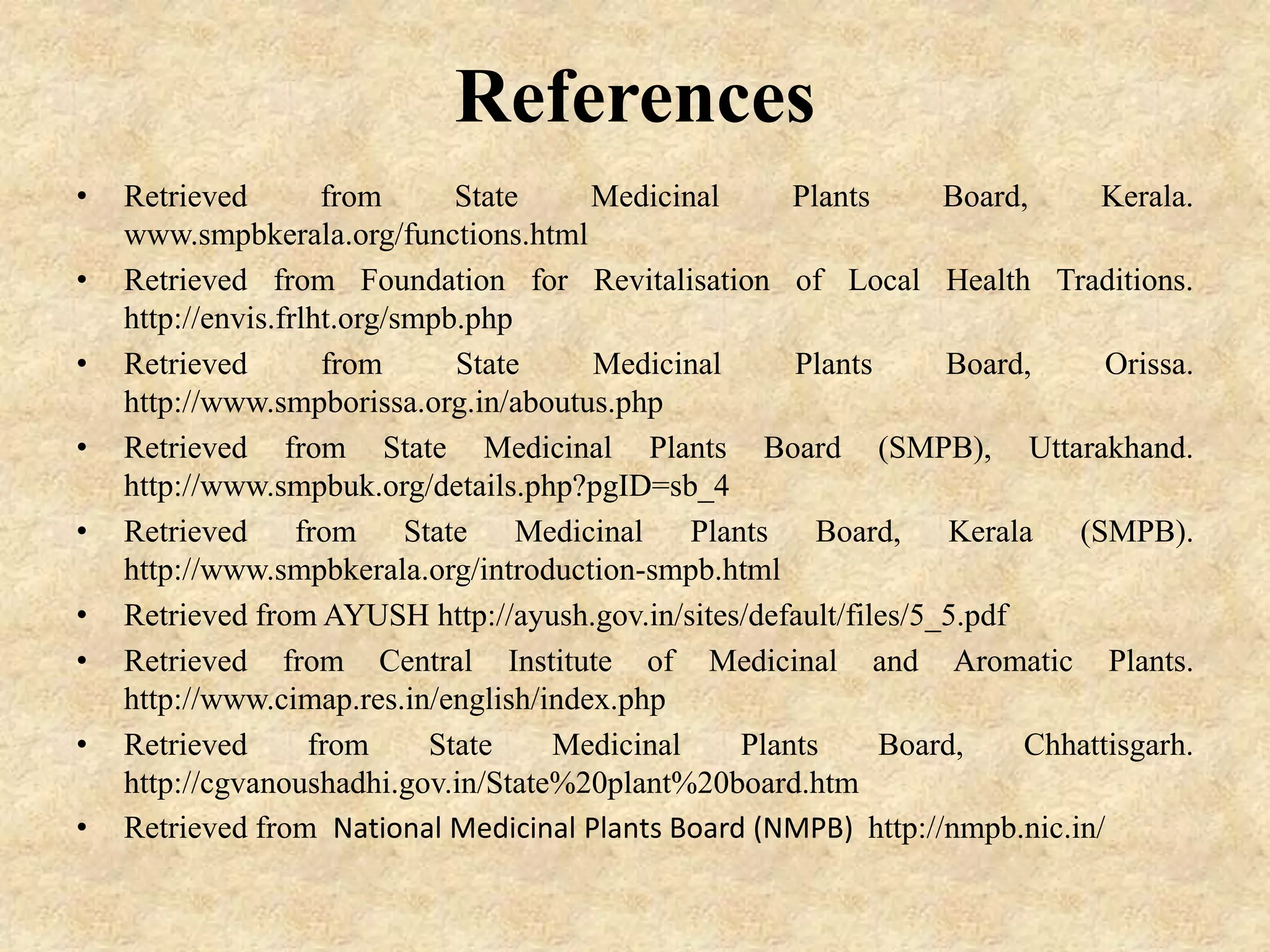 Role of state medicinal plant boards | PPTX
