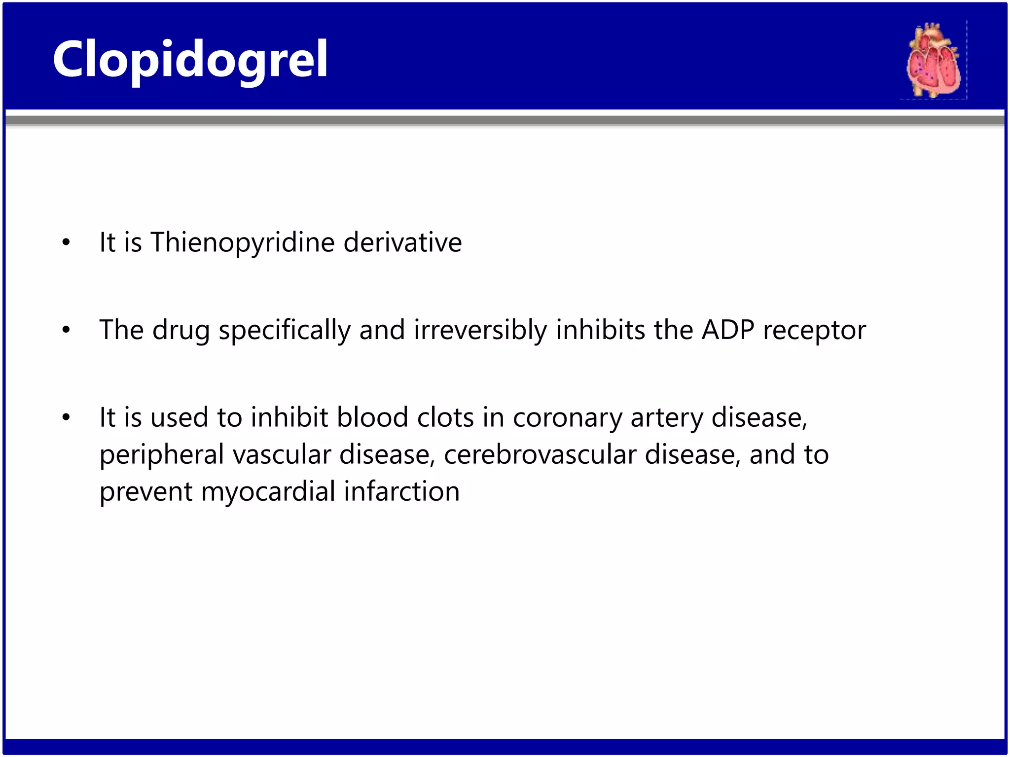 Role of statin and clopidogrel in atherothrombotic events | PPTX