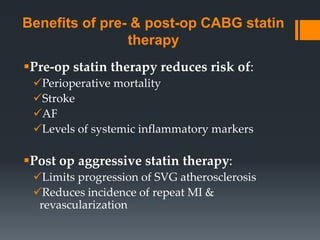 Role of statins in secondary prevention in cabg | PPTX