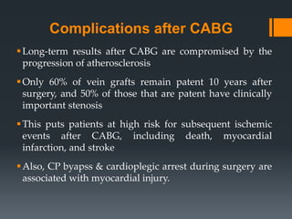 Role of statins in secondary prevention in cabg | PPTX