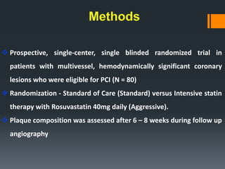 Role of statins in secondary prevention in cabg | PPTX
