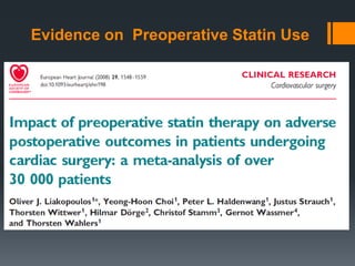 Role of statins in secondary prevention in cabg | PPTX