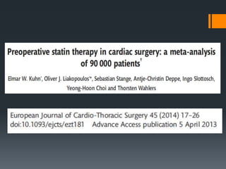 Role of statins in secondary prevention in cabg | PPTX