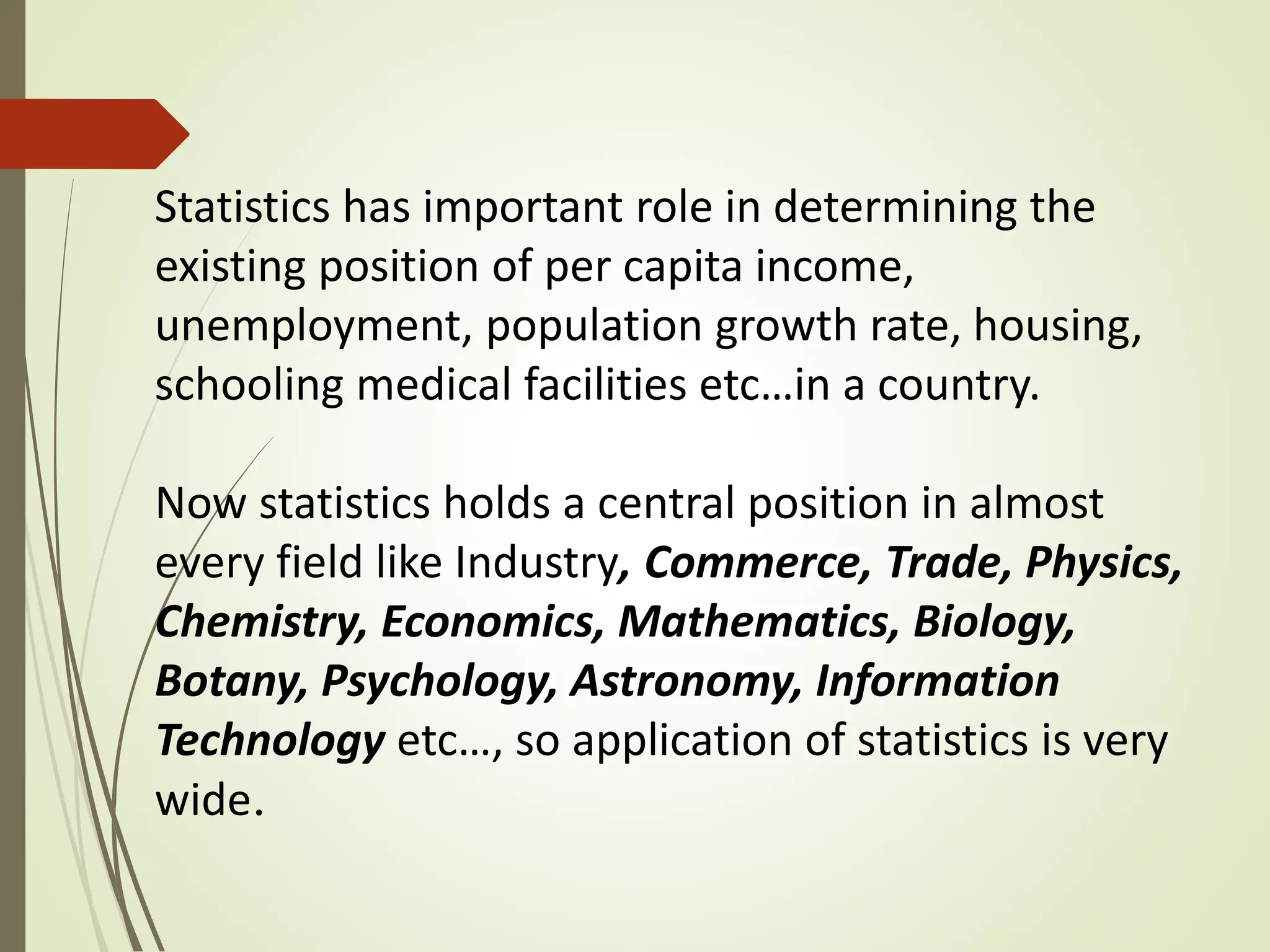 Role of Statistics in Scientific Research | PPTX