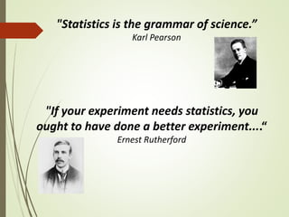 Role of Statistics in Scientific Research | PPTX