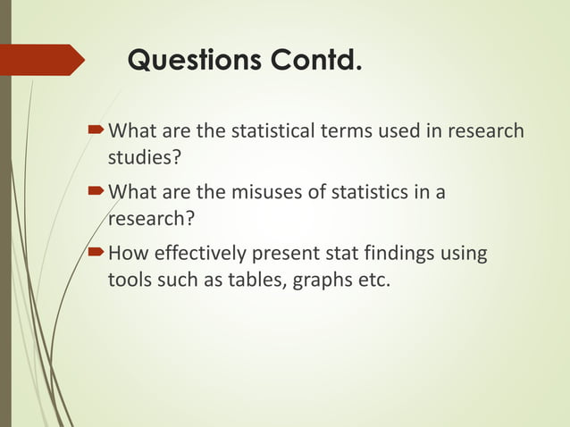 Role of Statistics in Scientific Research | PPTX