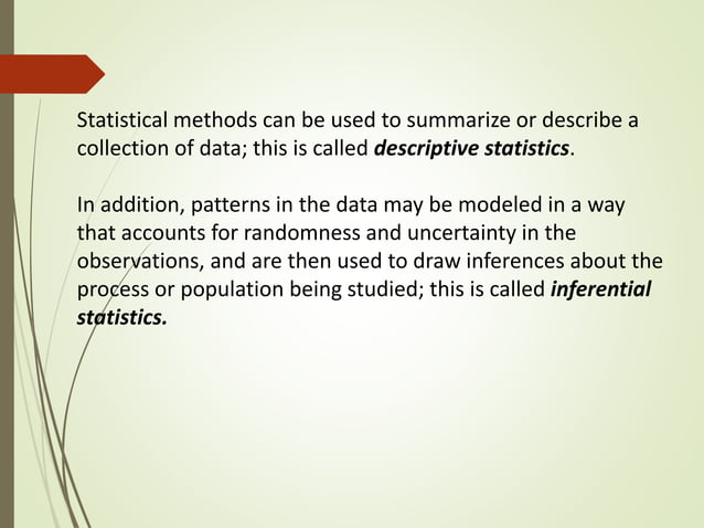 Role of Statistics in Scientific Research | PPTX
