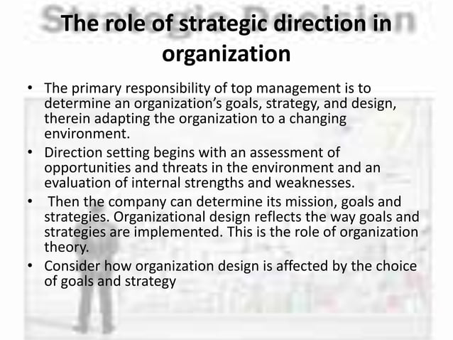 Role of strategic direction | PPT