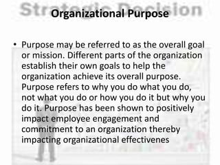 Role of strategic direction | PPTX | Business | Business and Finance