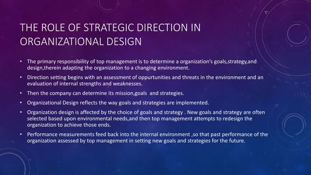 Role of strategic direction | PPT
