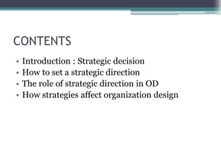 Role of strategic direction | PPT