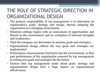 Role of strategic direction | PPT